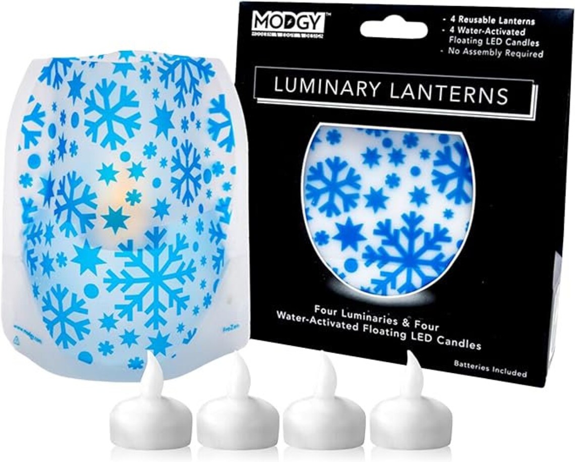 Christmas Luminary Lanterns Set of 4 Free Shipping - Etsy