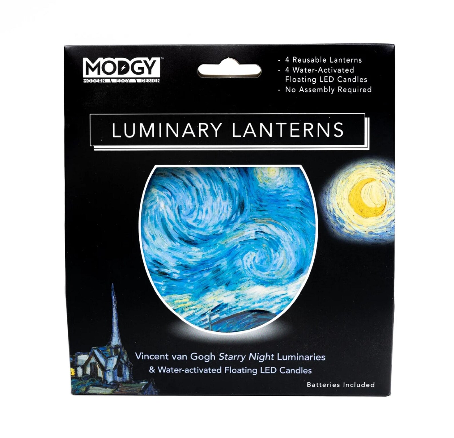 Vincent Van Gogh Starry Night Luminaries Set of 8 (4 Luminaries & 4 Tea ...