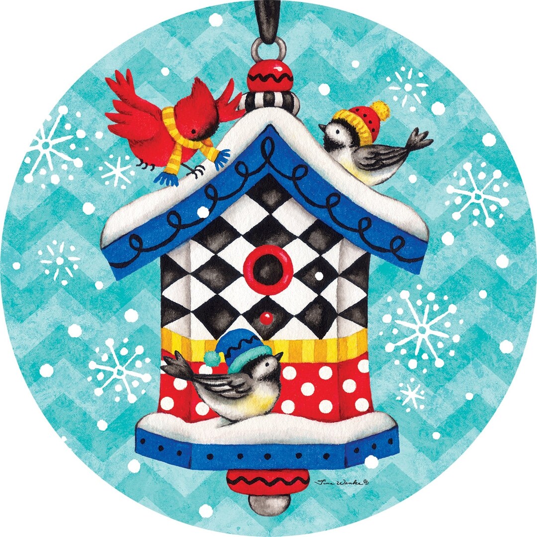 Winter Whimsy Birdhouse Sun Catcher - Etsy