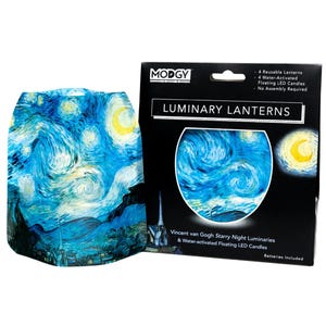 Vincent Van Gogh Starry Night Luminaries Set of 8 (4 Luminaries & 4 Tea ...