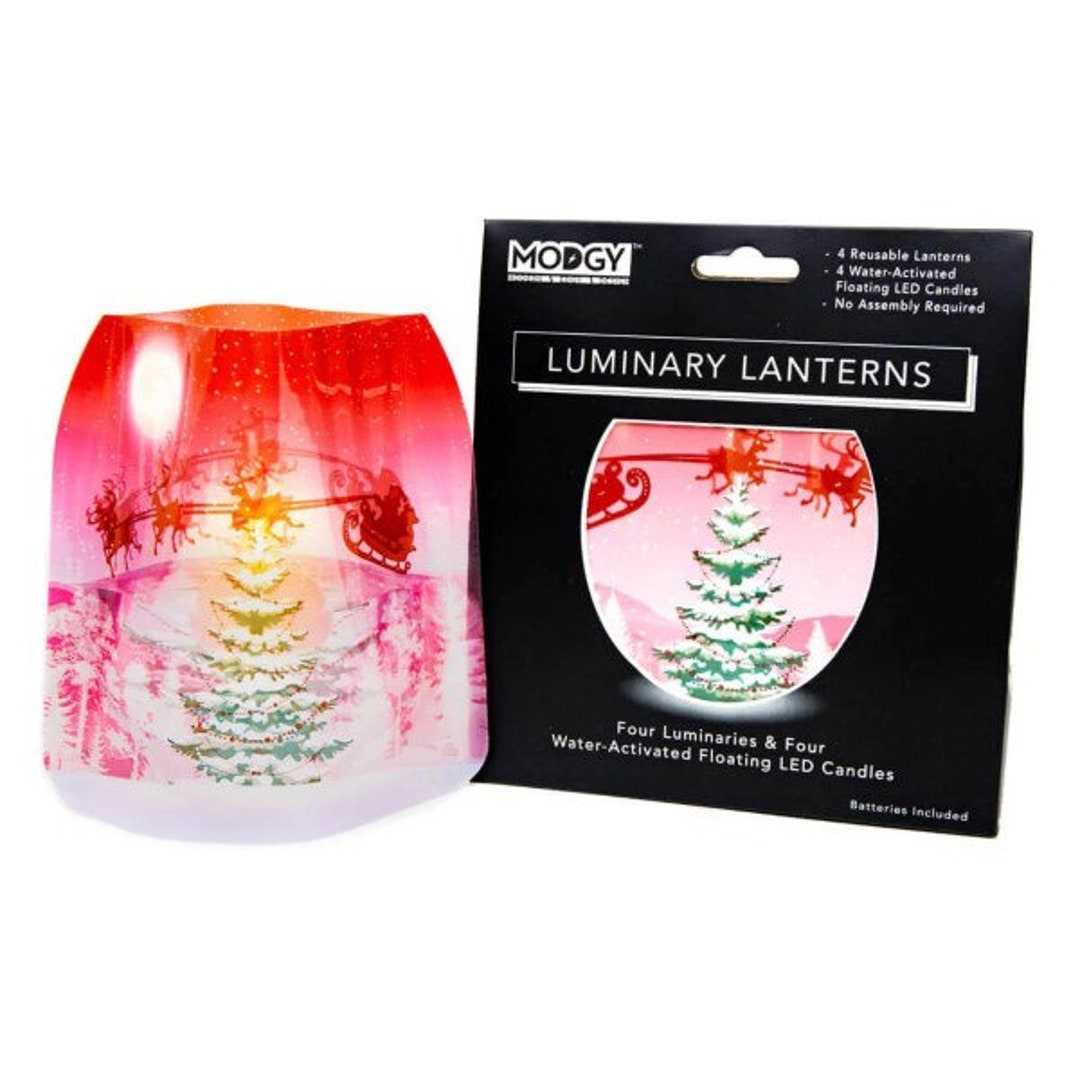 Christmas Luminary Lanterns Set of 4 Free Shipping - Etsy
