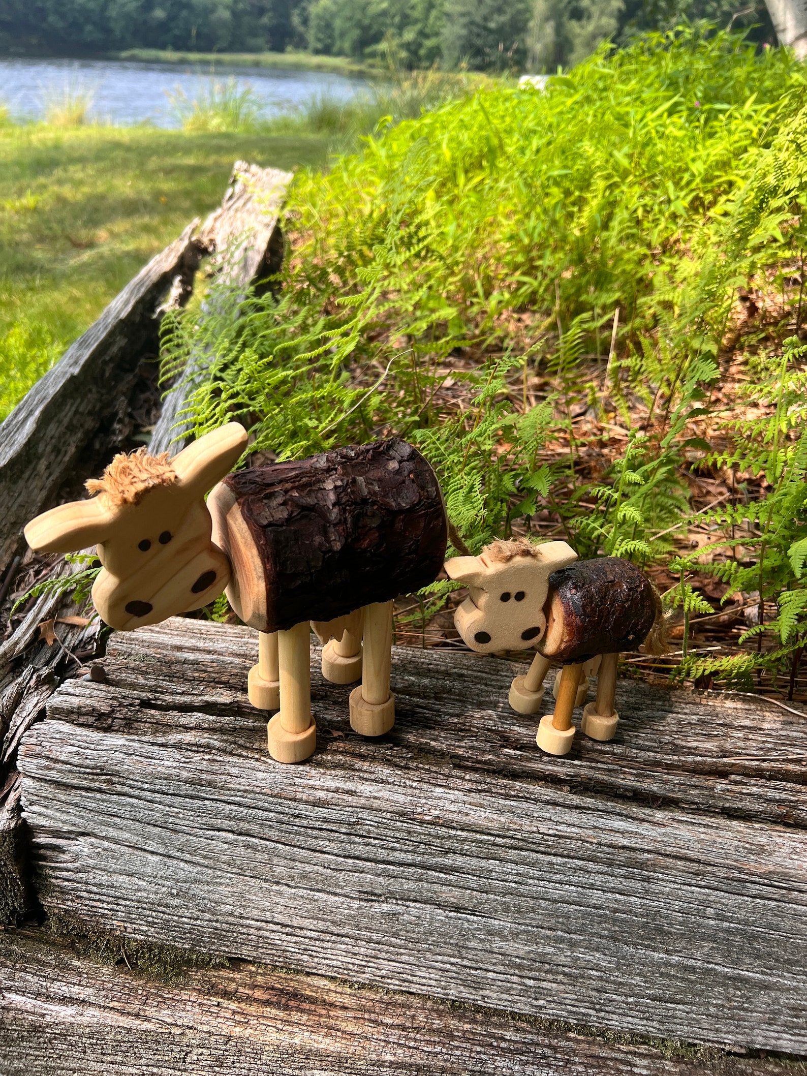 Hand-crafted Cows Decor, Rustic Farmhouse Cow Decor Set, Primitive ...