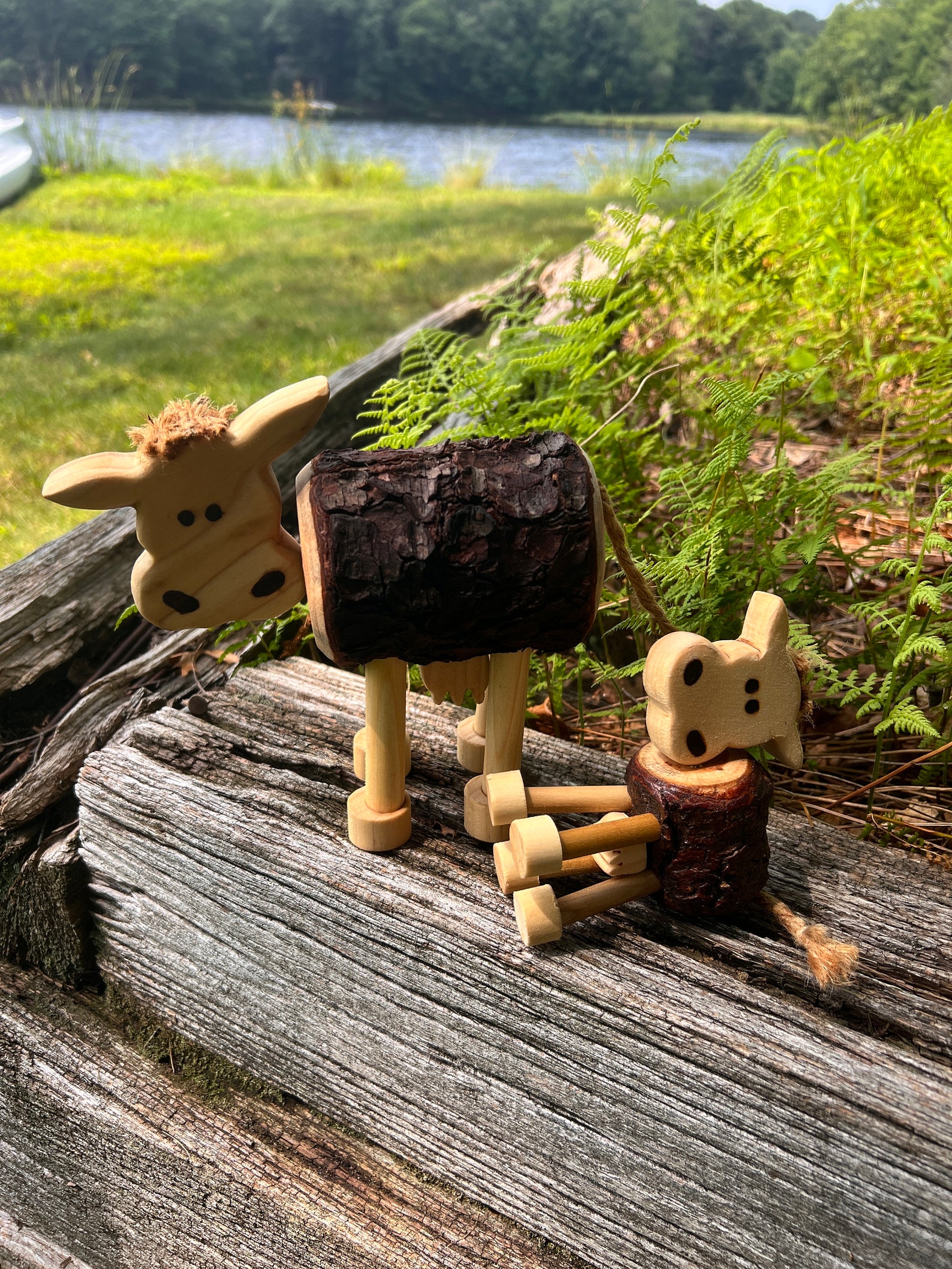 Hand-crafted Cows Decor, Rustic Farmhouse Cow Decor Set, Primitive ...