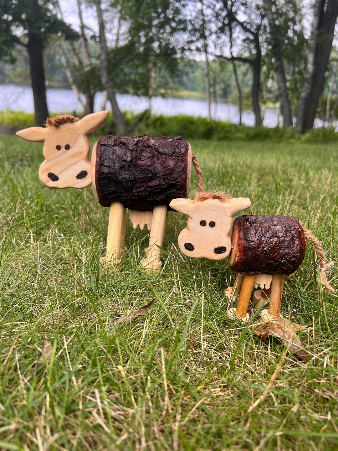 Hand-crafted Cows Decor Rustic Farmhouse Cow Decor Set - Etsy