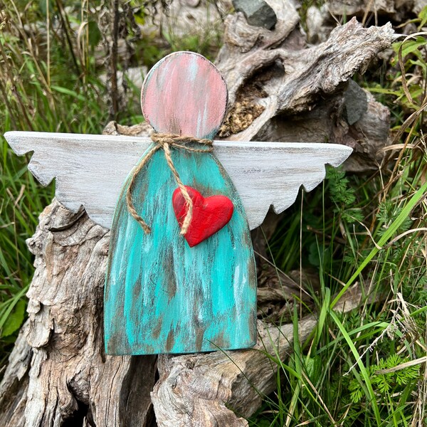 Rustic Wood Angel - Etsy
