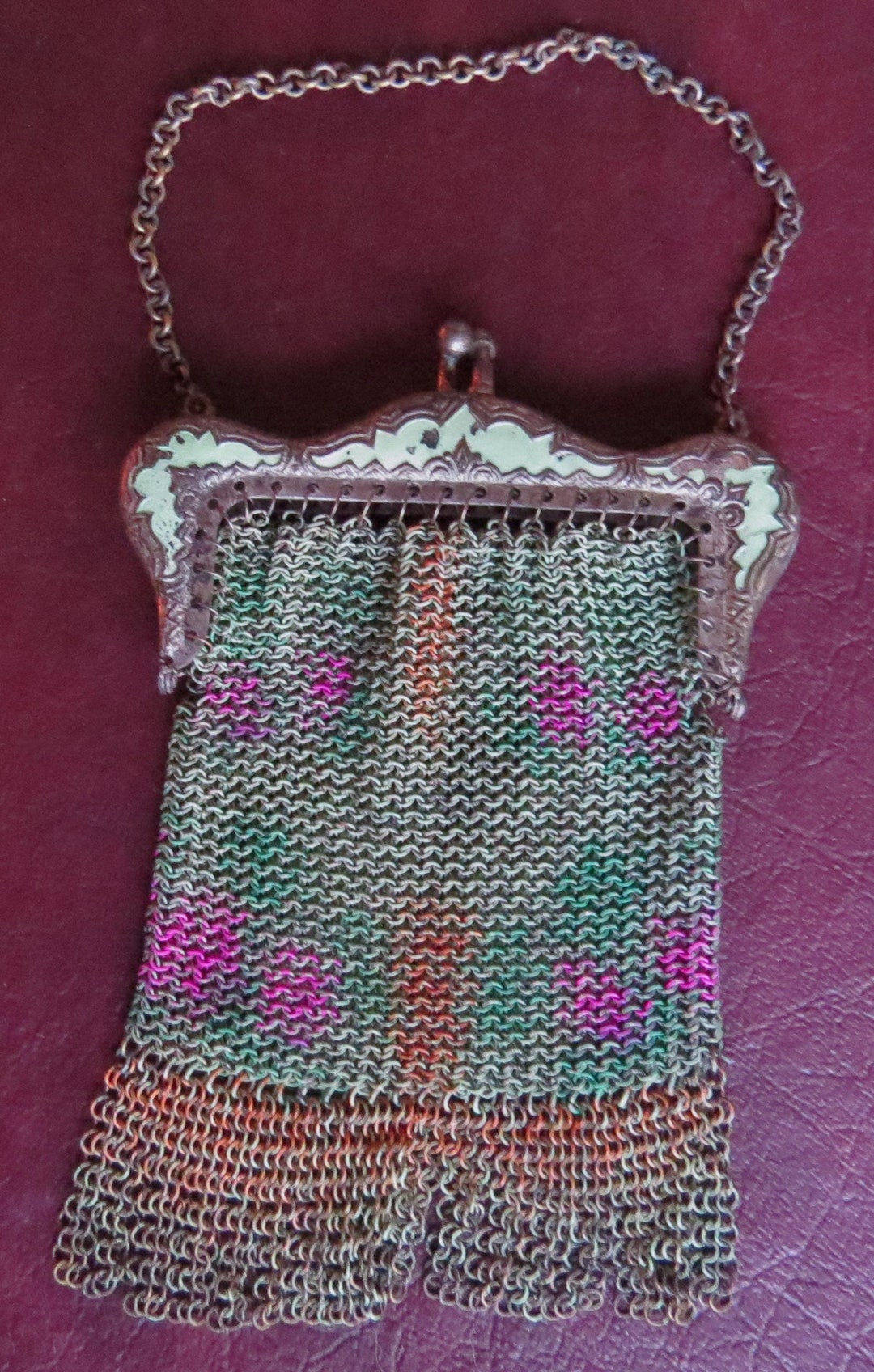 Child's Antique French Modele Depose Mesh Purse - Etsy