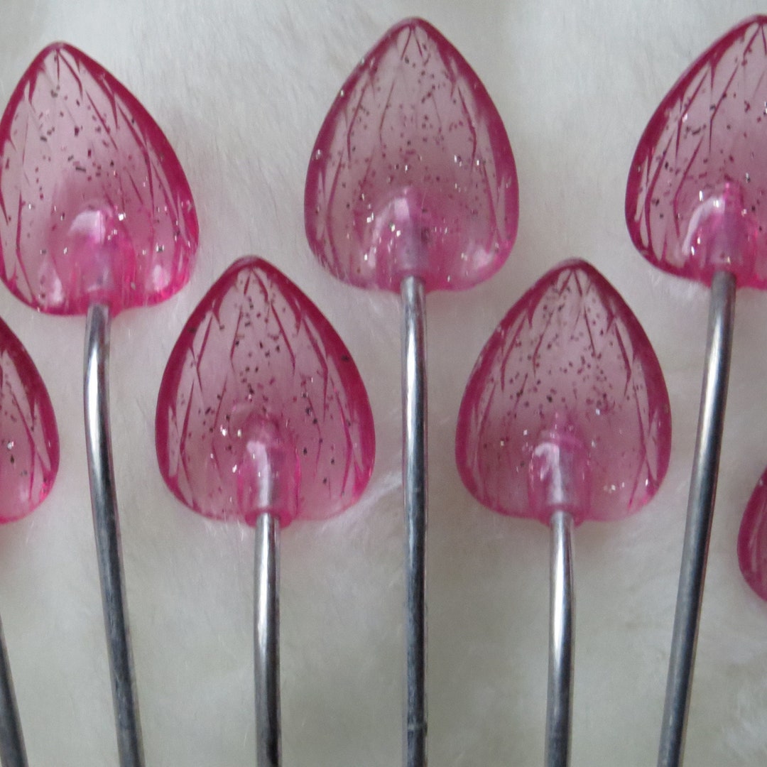 Vintage Pink Glitter Plastic Drink Stirrer Spoons - Etsy