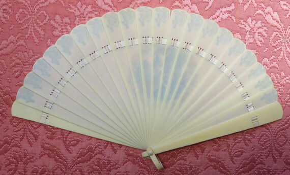 Vintage Celluloid Fan Made in Germany - Gem
