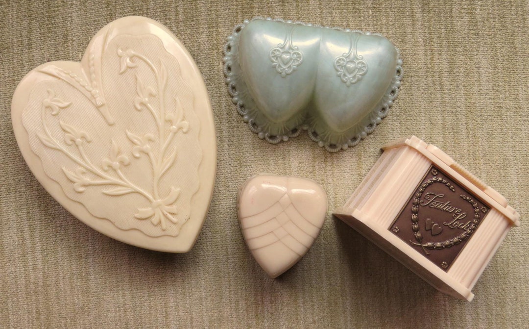 Vintage Plastic Heart Ring Boxes for Valentine's Day - Etsy