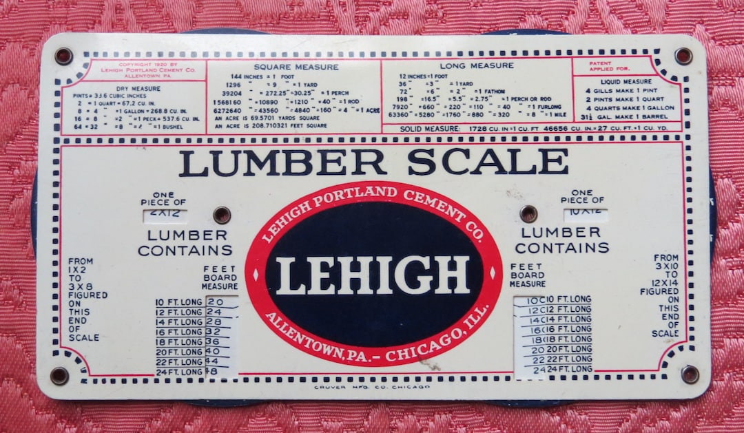 Lehigh Lumber Scale - Etsy