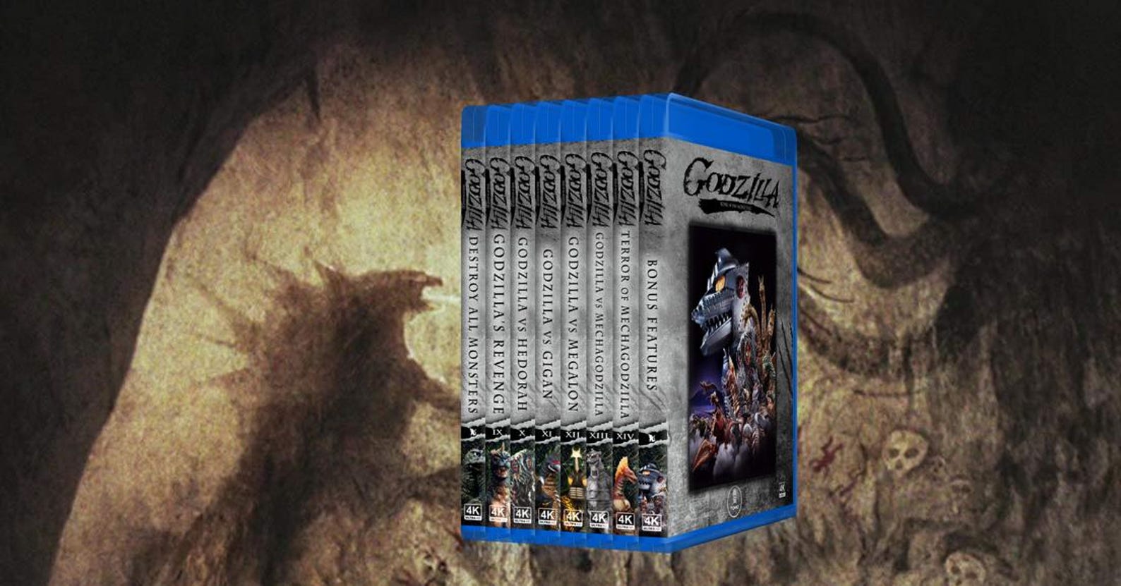 030. Custom GODZILLA Showa Collection 4K Covers (NO Films/discs/blu Ray ...