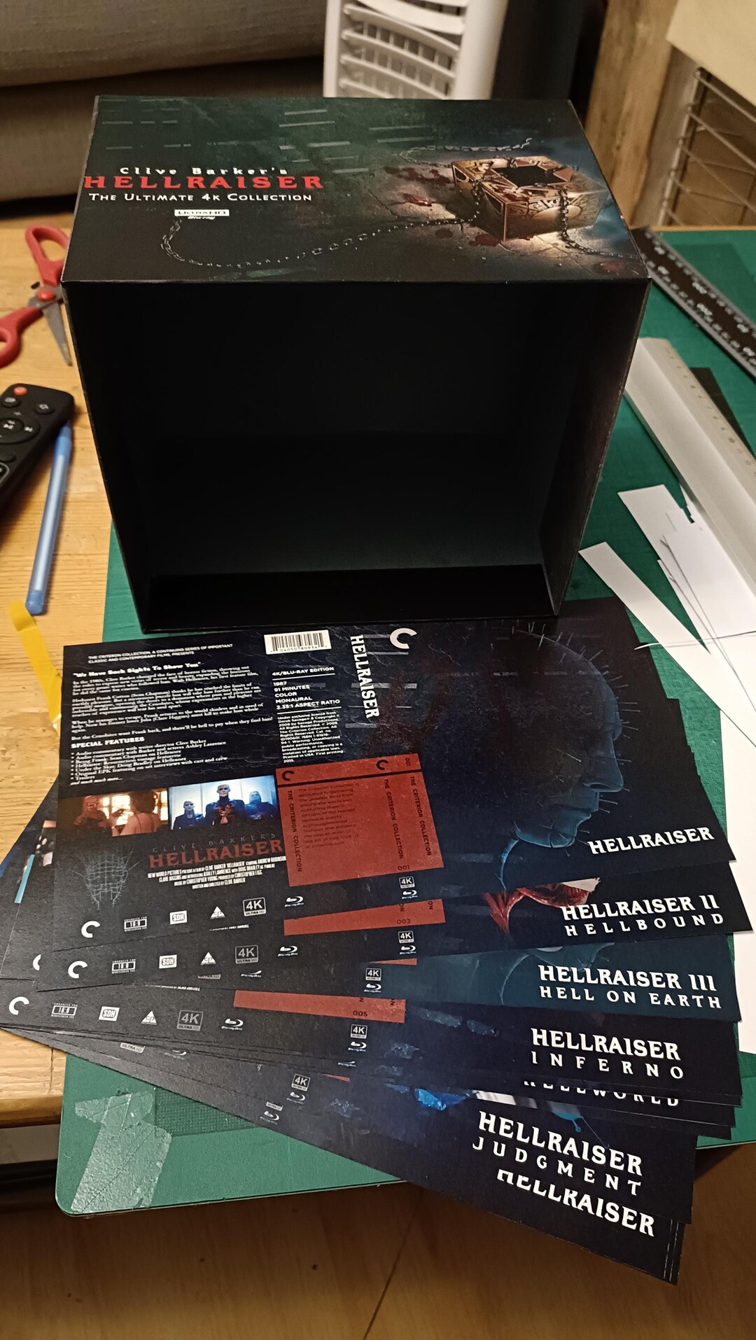 Custom HELLRAISER 4K Boxset (NO Films/discs/blu Ray/4k/dvd or Plastic ...