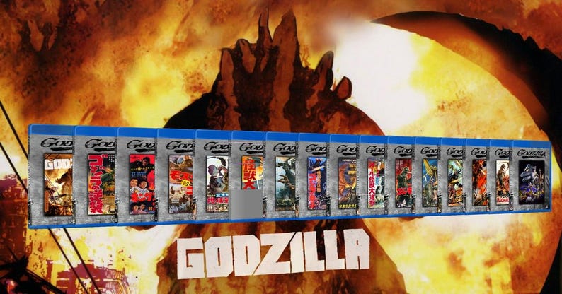 030. Custom GODZILLA Showa Collection 4K Covers (NO Films/discs/blu Ray ...