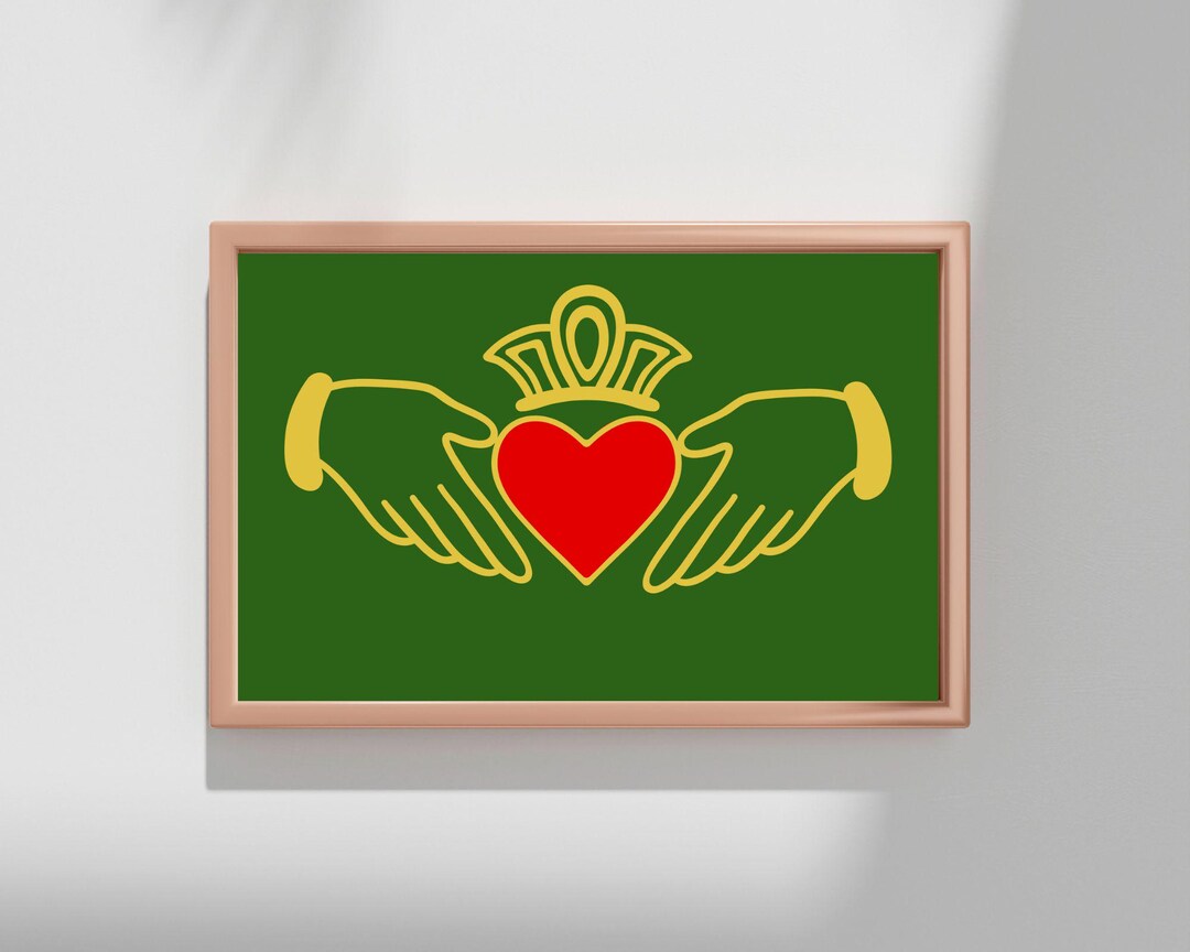 Claddagh Digital Print, Irish Wall Art, Irish Decor, Irish Saying ...