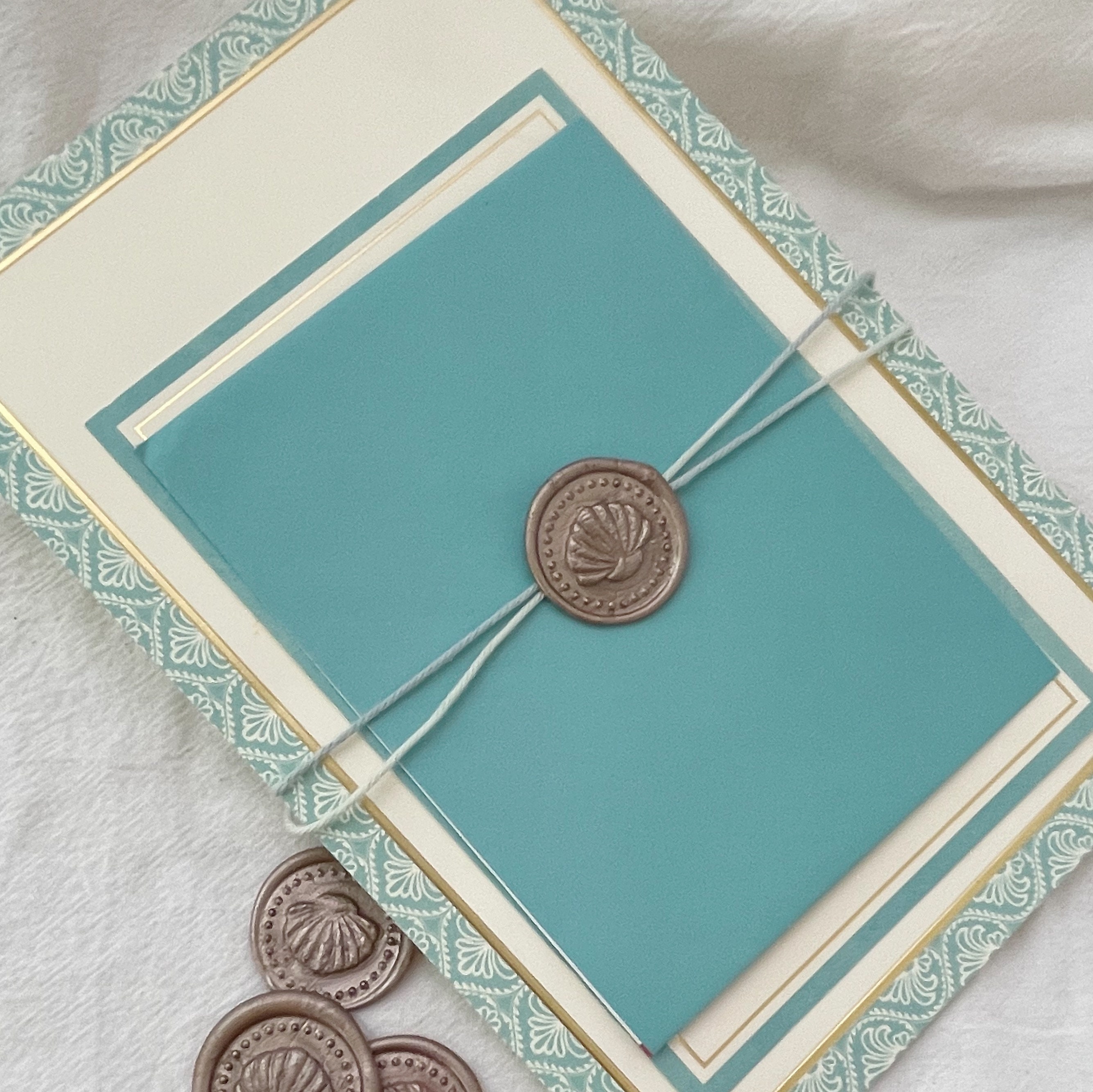 Beach Wedding Invitation Seal Under the Sea Wax Seal Sticker - Etsy