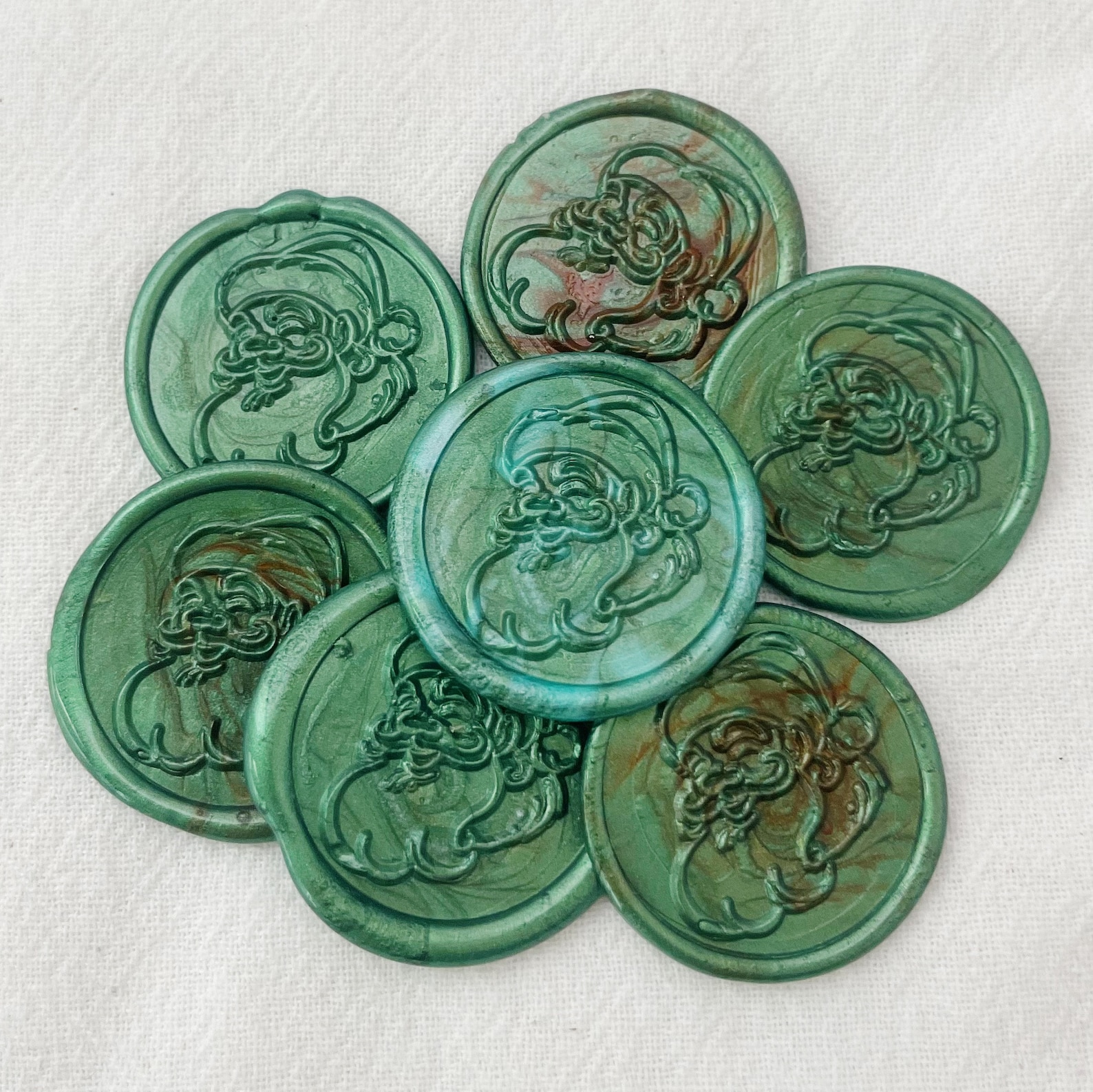 Santa Claus Wax Seal Sticker, Christmas Packaging, Holiday Wax Seals ...