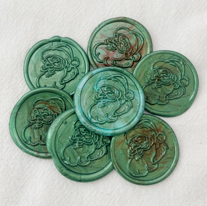 Santa Claus Wax Seal Sticker, Christmas Packaging, Holiday Wax Seals ...