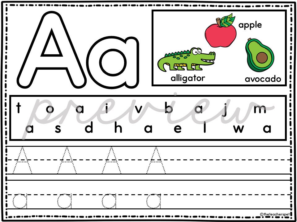Alphabet Practice ABC Playdough Mats Letter Recognition and Letter ...