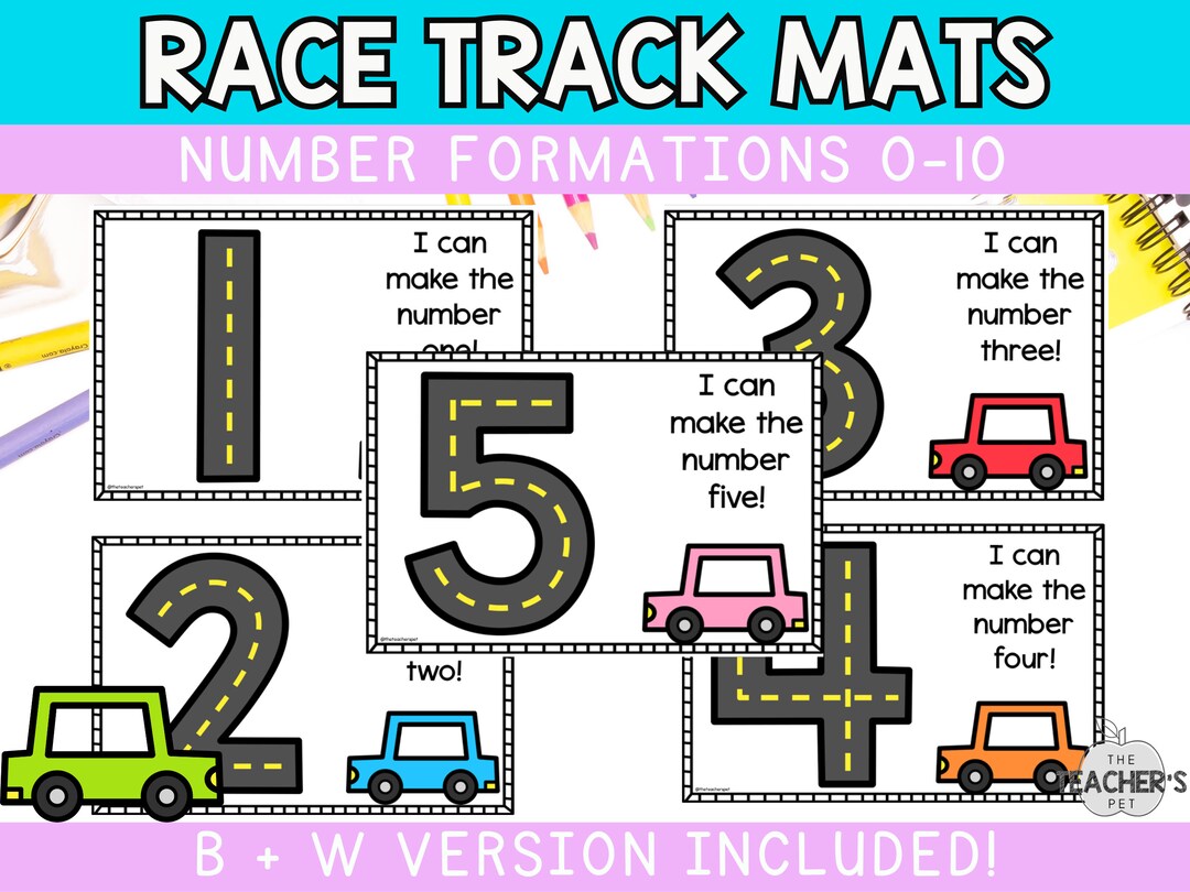 KINDERGARTEN NUMBER FORMATIONS Numbers Formations 0-10 Race Track ...