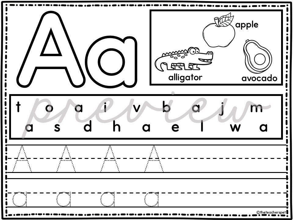 Alphabet Practice ABC Playdough Mats Letter Recognition and Letter ...