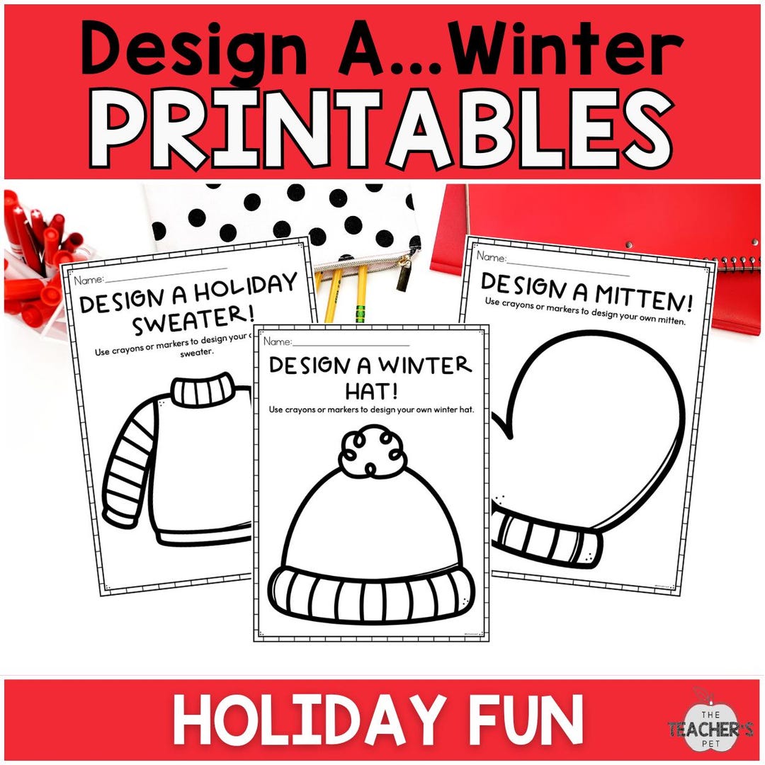 Design a Holiday Sweater Fun Christmas Printables and Worksheets ...