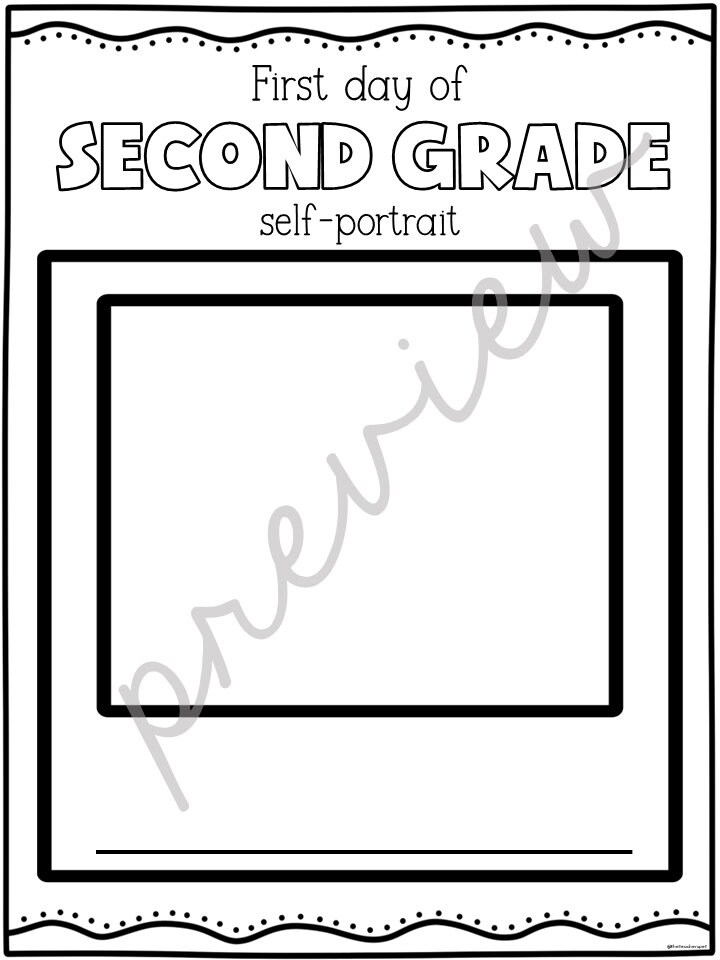 BACK TO SCHOOL Self Portrait Template First Day of School Activity for ...