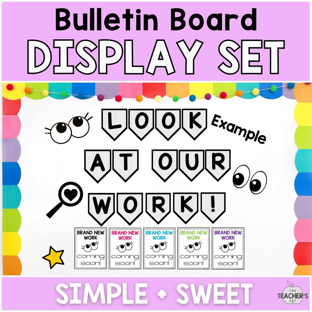 BULLETIN BOARD Display Set Classroom Bulletin Board Set Classroom Decor ...