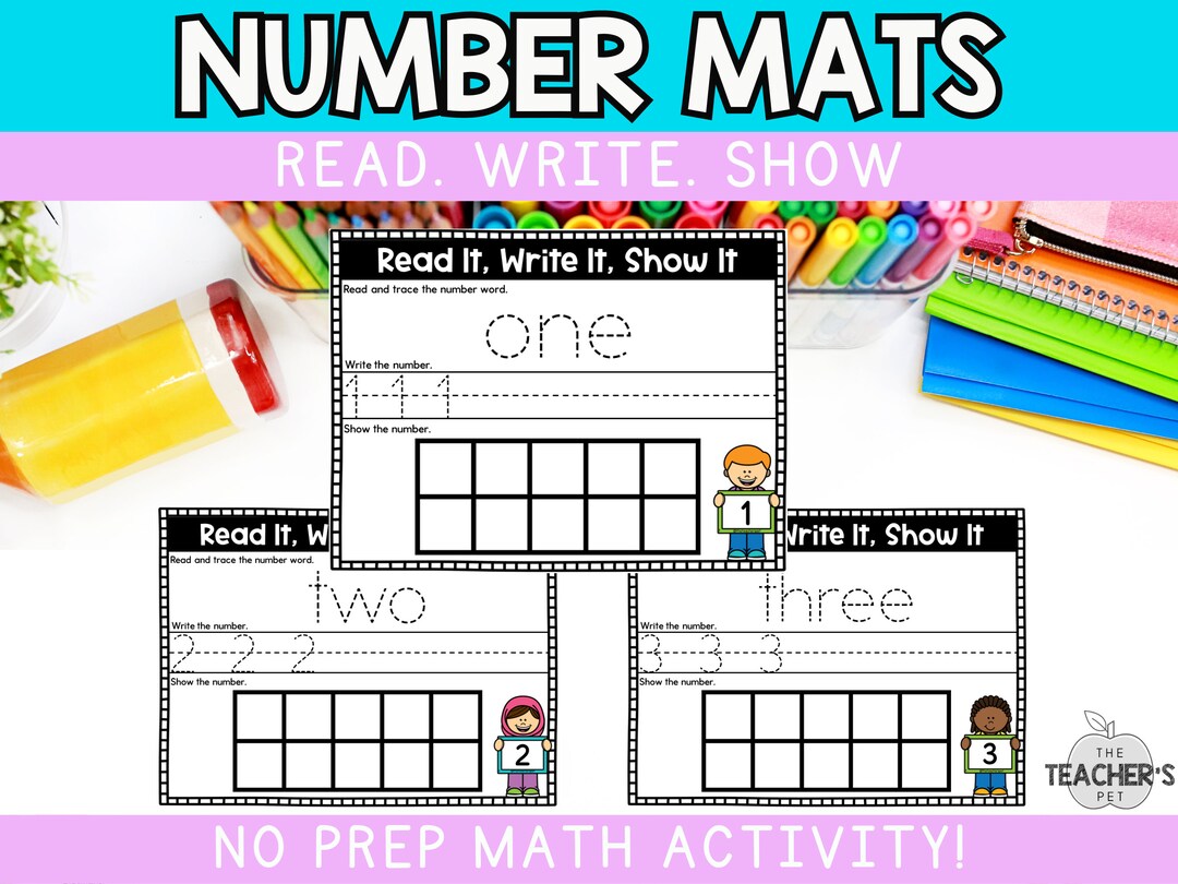 Number Worksheets Printable Kindergarten Numbers to 10 Math Counting ...