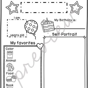 All About Me | All About Me Poster | All About Me Printable ...