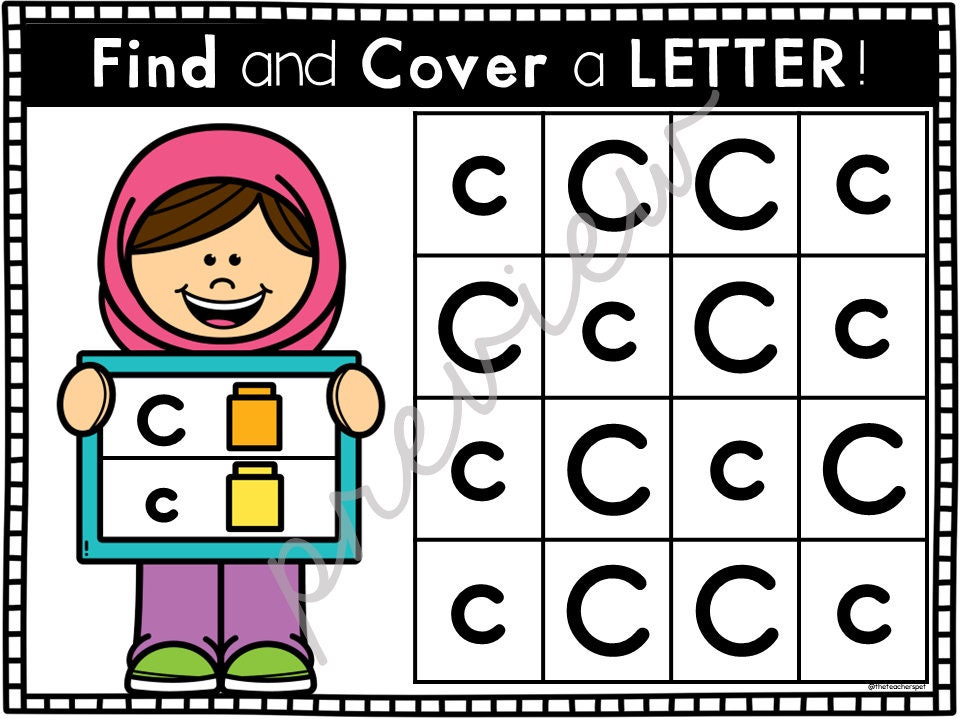 LETTER RECOGNITION Printables for Pre K and Kindergarten Students Find ...