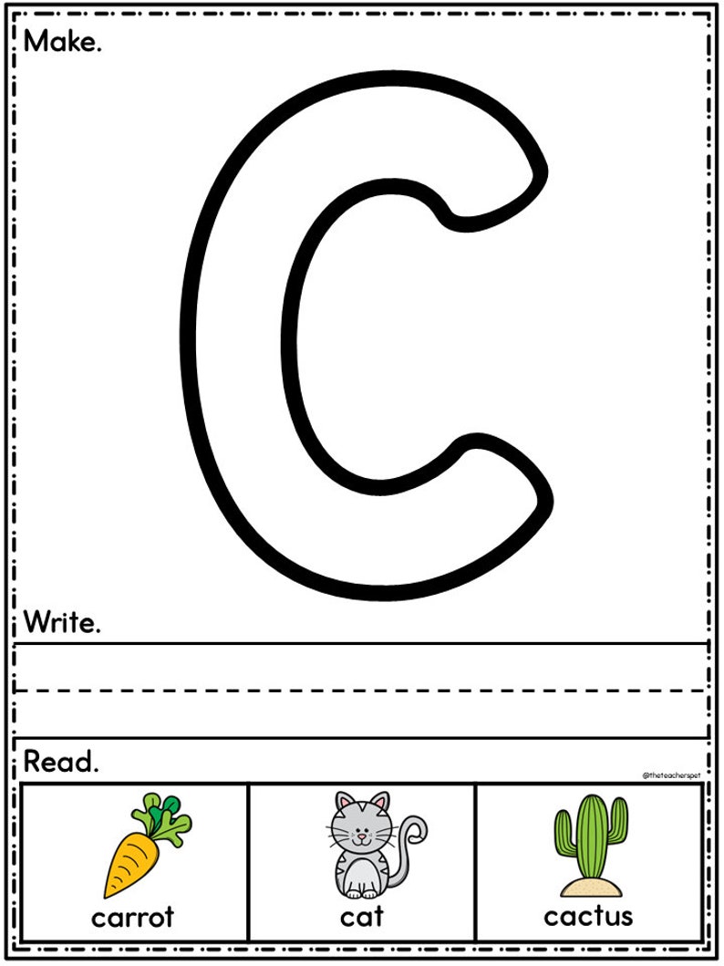 Alphabet Pages Playdough Letter Mats Letter Recognition Plus Writing ...