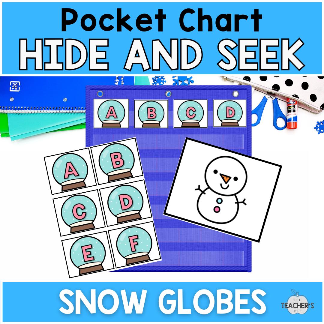 Alphabet Hide & Seek Pocket Chart Cards Bundle Learning the Alphabet ...