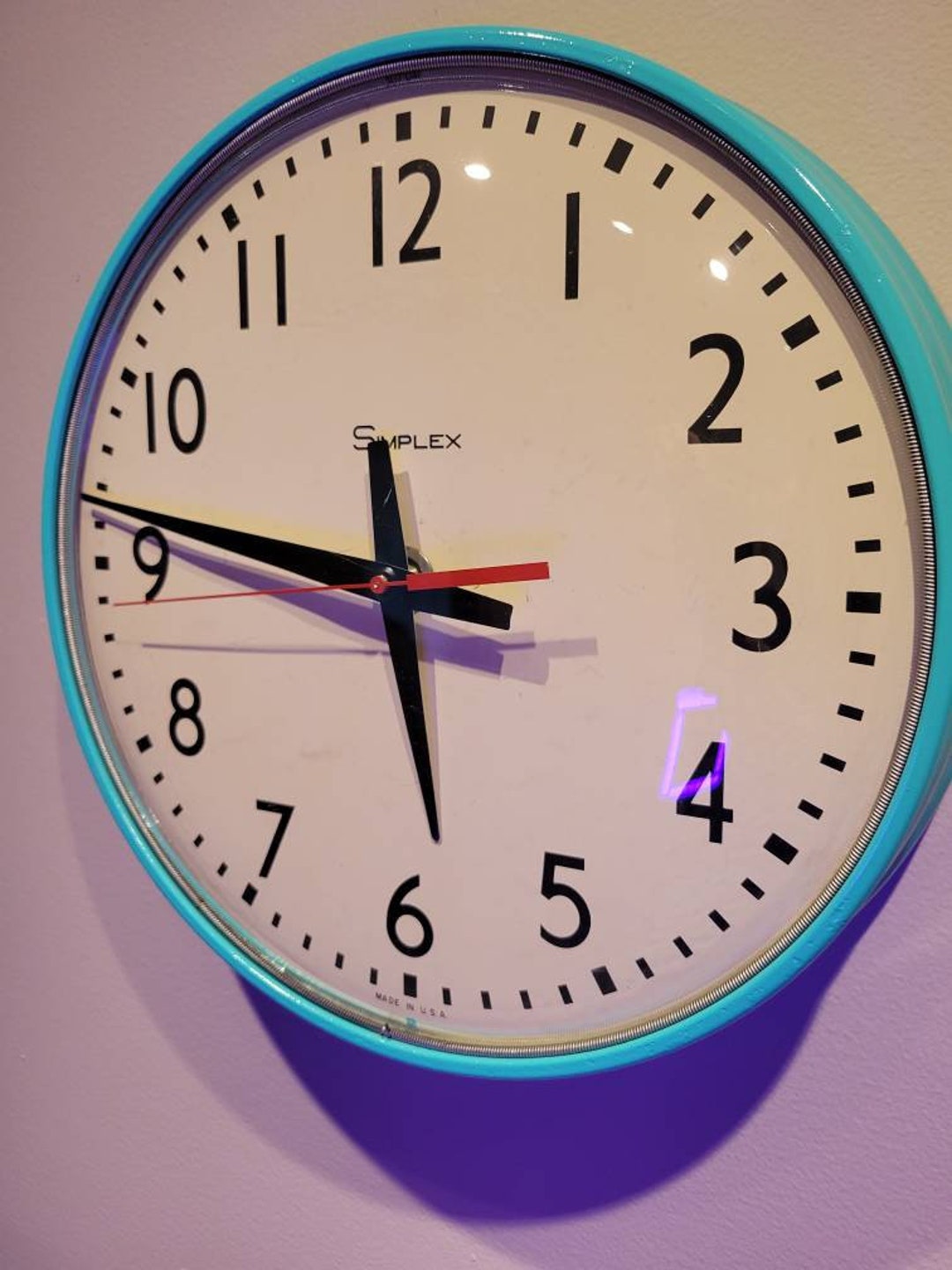 MCM Retro Simplex Vintage Wall School Clock - Etsy