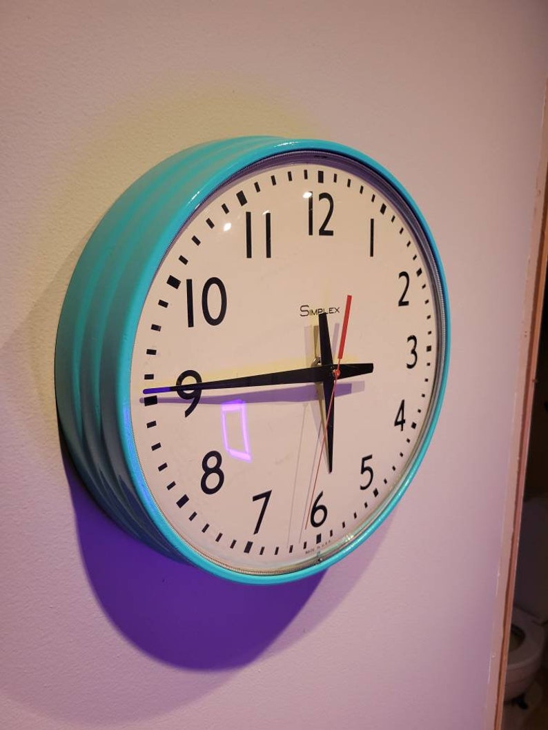 MCM Retro Simplex Vintage Wall School Clock - Etsy