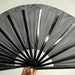 Large Glitter Bamboo Hand Fan - Etsy