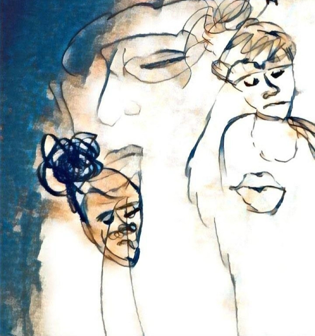 Me, Myself & I, Sad Art, Sad Painting, Emotional Art, Unique Wall Decor ...