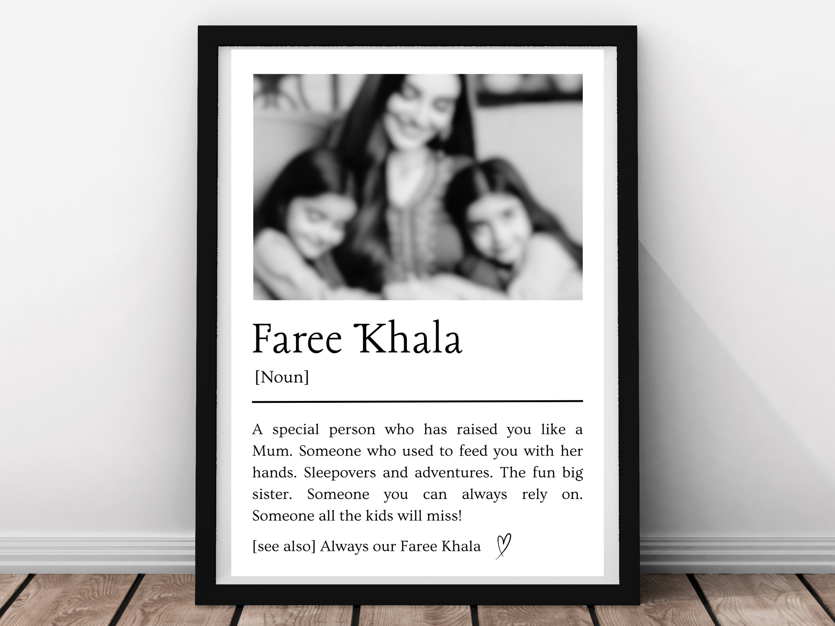 Khala Photo Print, Khala, Best Aunty Khala Print, Khala Gift Home Decor ...