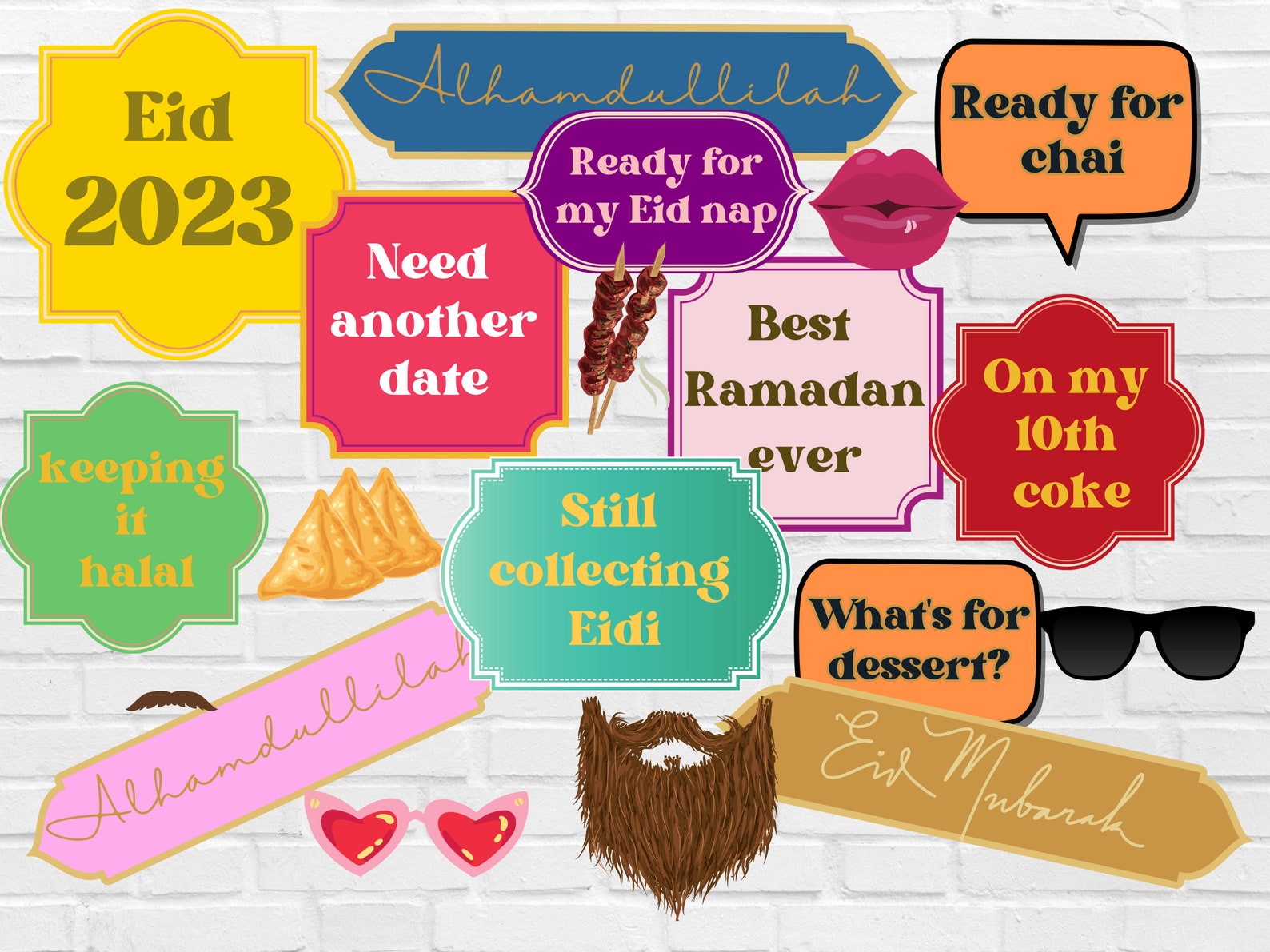 Eid Props Eid Games Eid Decor Ramadan Decor Eid Mubarak Eid Decorations ...