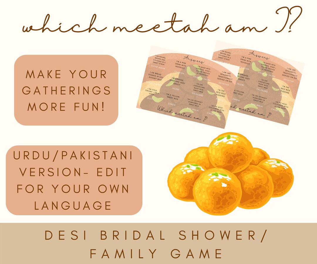 Desi Wedding Game Shaadi Game Bridal Shower Game Pakistani Wedding ... Desi Wedding Game Shaadi Game Bridal Shower Game Pakistani Wedding ...