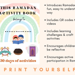 Kids Ramadan Activity Book Kids Ramadan Activities Muslim Kids Islam ...