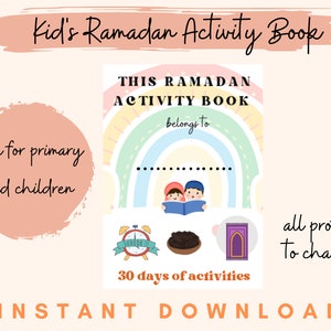 Kids Ramadan Activity Book Kids Ramadan Activities Muslim Kids Islam ...