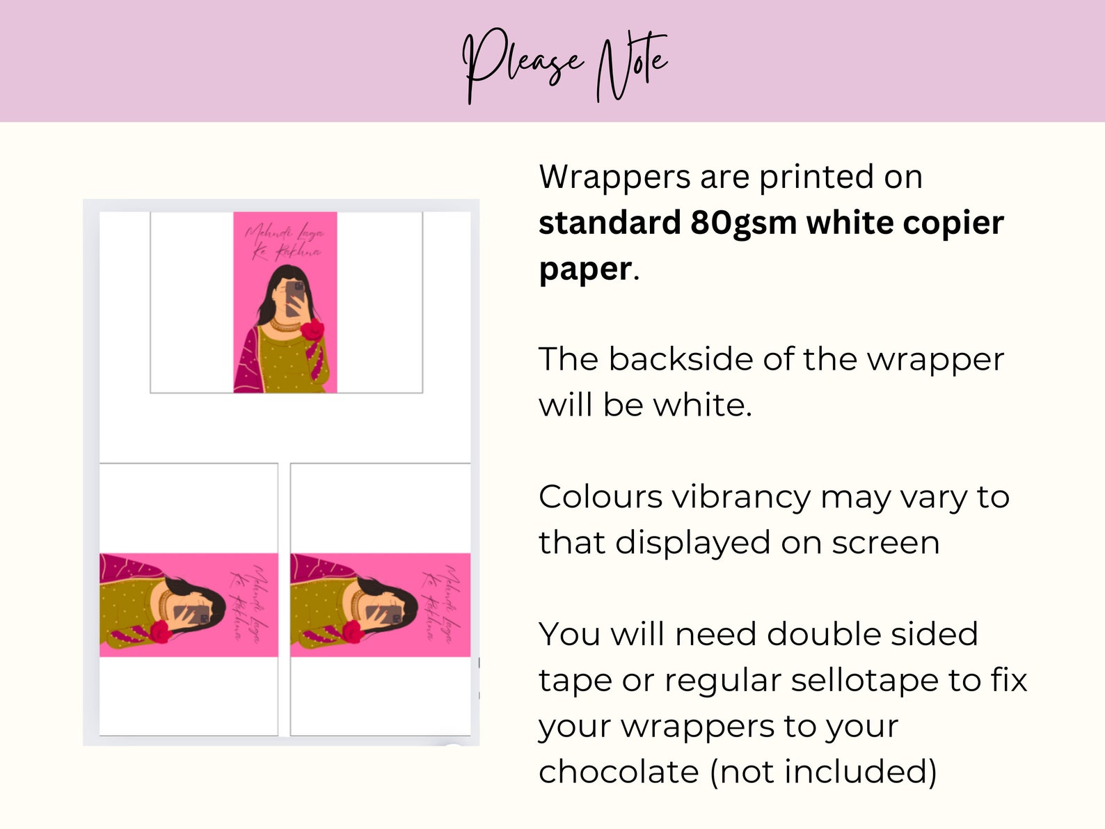 Printed Chocolate Wrapper: One Design - Etsy UK