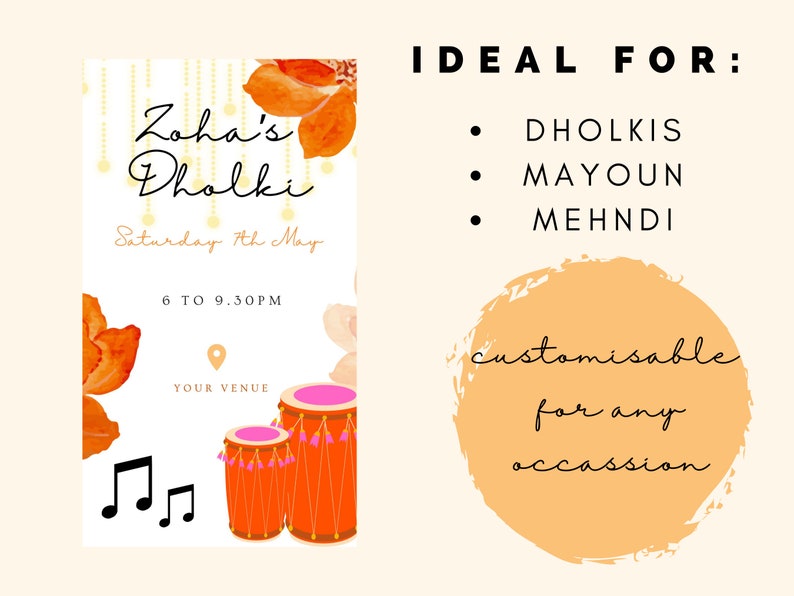 Dholki Invitation, Mehndi Invitation, Dholki Decor, Shaadi Invitation ...