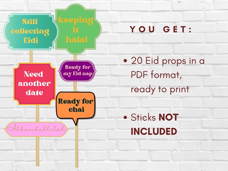 Eid Props Eid Games Eid Decor Ramadan Decor Eid Mubarak Eid Decorations ...