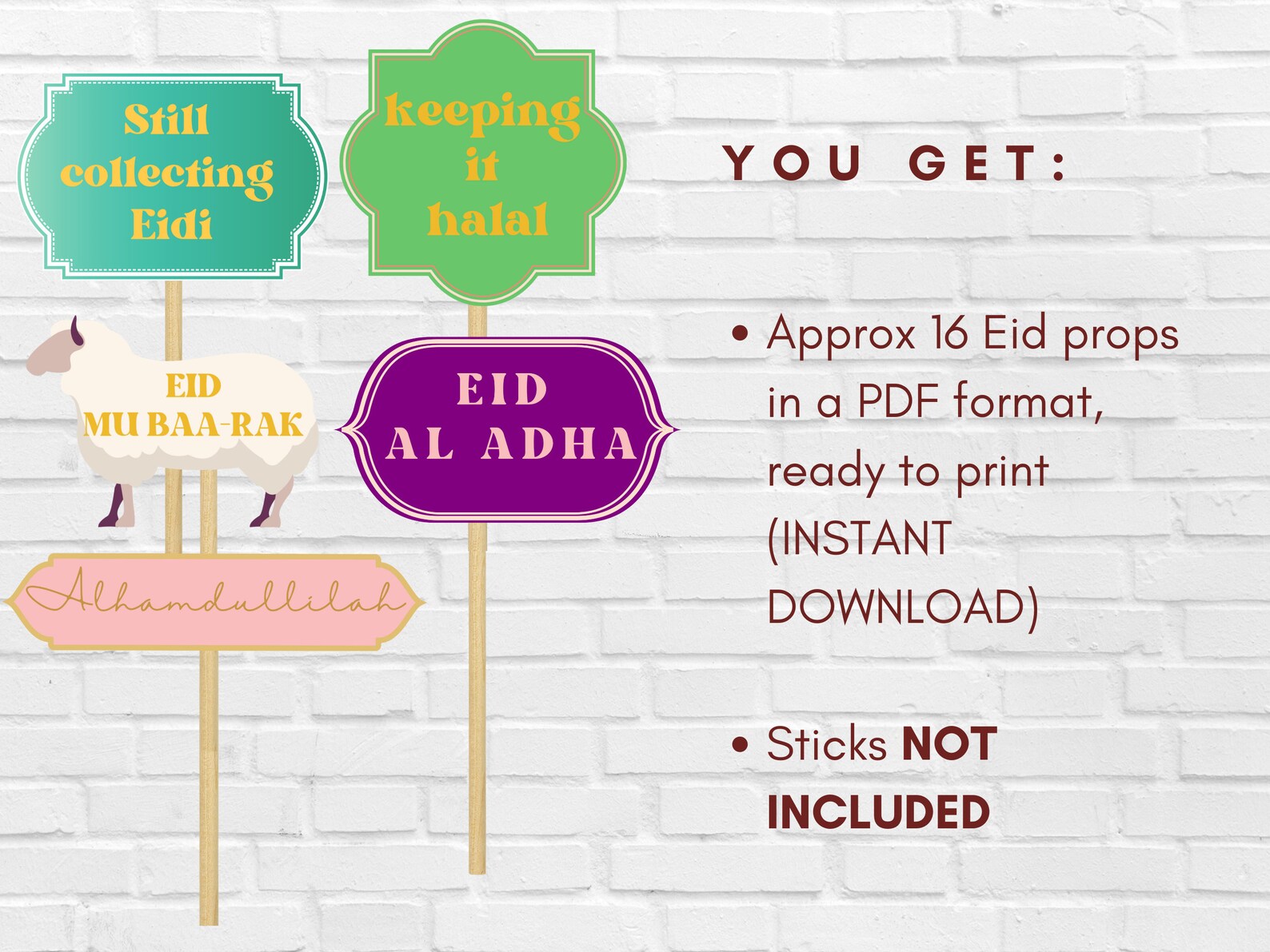 Eid Props Eid Games Eid Decor Eid Al Adha Decor Eid Mubarak - Etsy