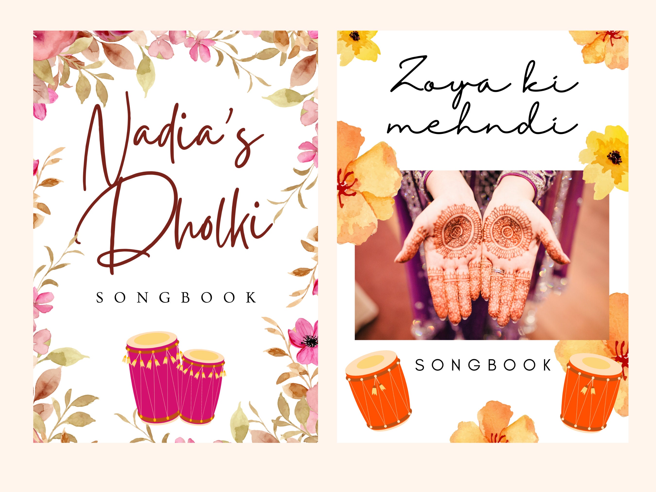 Dholki Song Book Mehndi Songs Dholki Songs Mehndi Song - Etsy UK