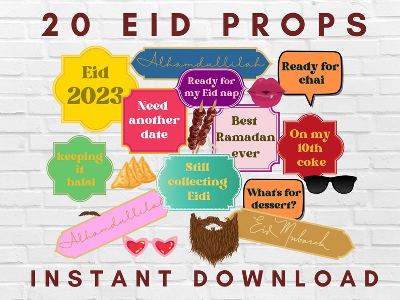 Eid Props Eid Games Eid Decor Ramadan Decor Eid Mubarak Eid Decorations ...