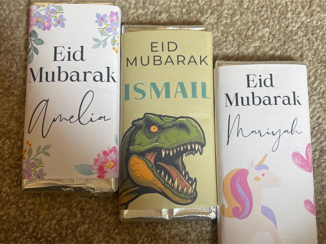 Eid Chocolates, Eid Favours, Personalised Eid Chocolate, Kids Eid ...