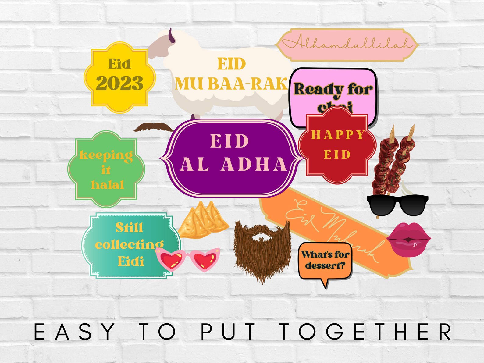 Eid Props Eid Games Eid Decor Eid Al Adha Decor Eid Mubarak - Etsy
