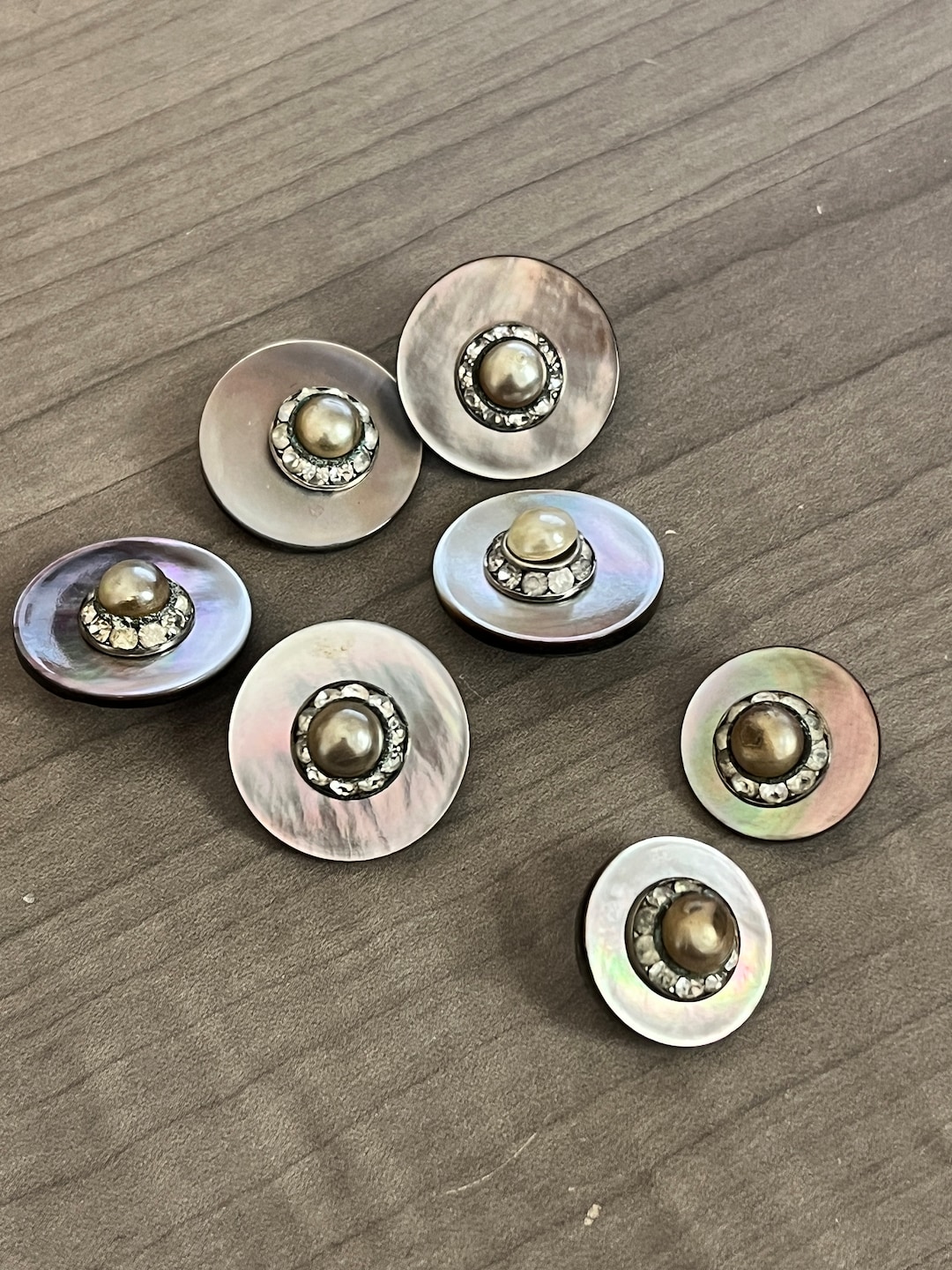 Vintage Pearl and Stone Buttons, Vintage Sewing Items, Crafts - Etsy